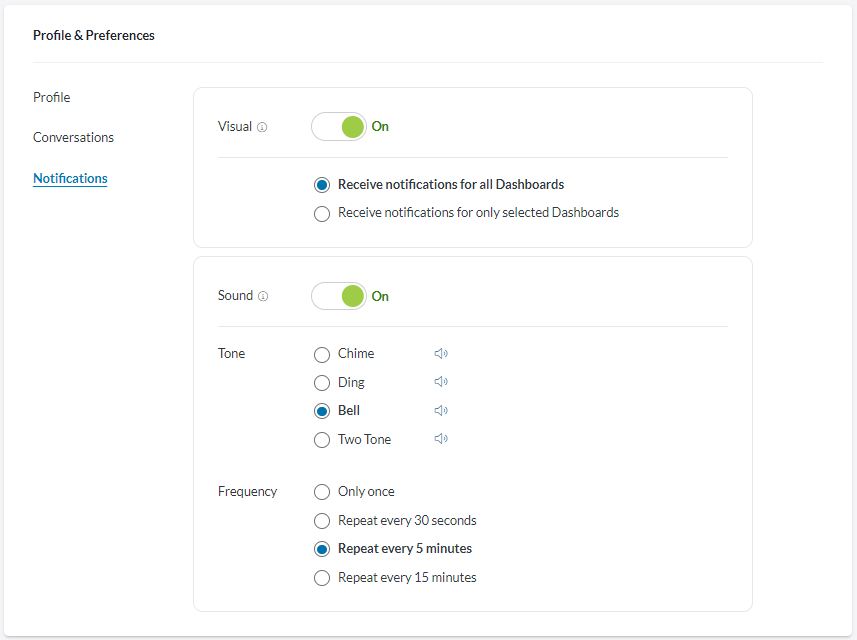 Profile & Preferences