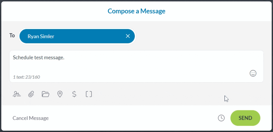 Scheduling a Message in Advance