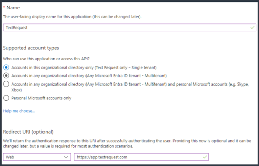 Enabling Text Request Single Sign-On (SSO) – Microsoft Entra ID